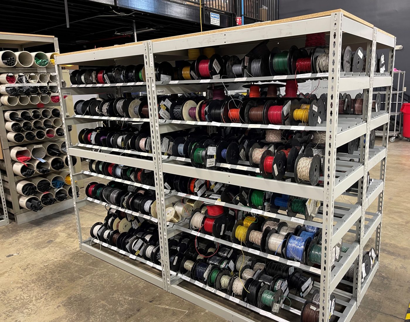 Custom Rivet Span Spool Racks - Western Storage and Handling