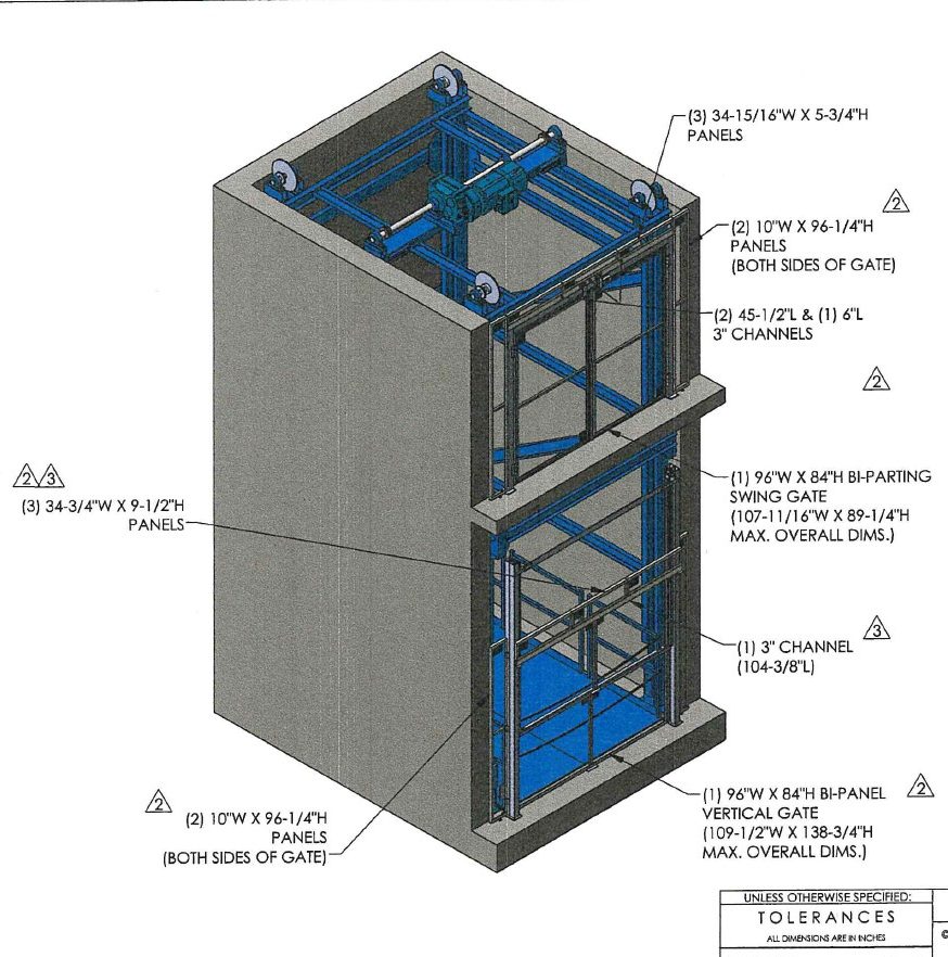 Free-Standing Mechanical Vertical Lift - Western Storage and Handling